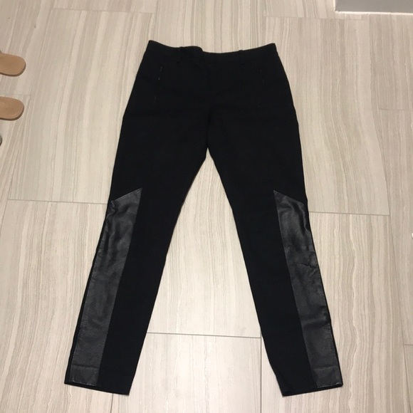 Club Monaco | Pants & Jumpsuits | Club Monaco Leather Detail Pant ...